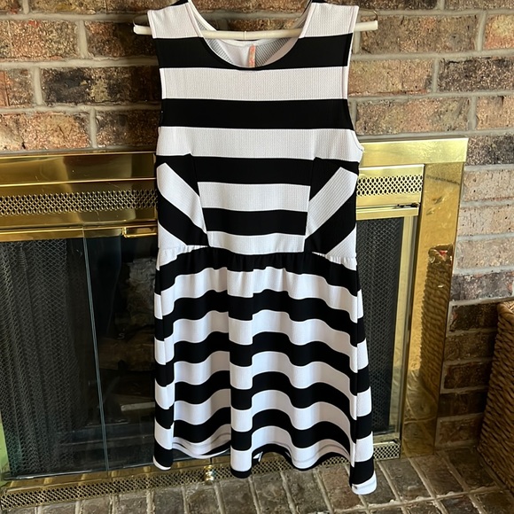 Poema | Dresses | Black And White Striped Slip Dress | Poshmark
